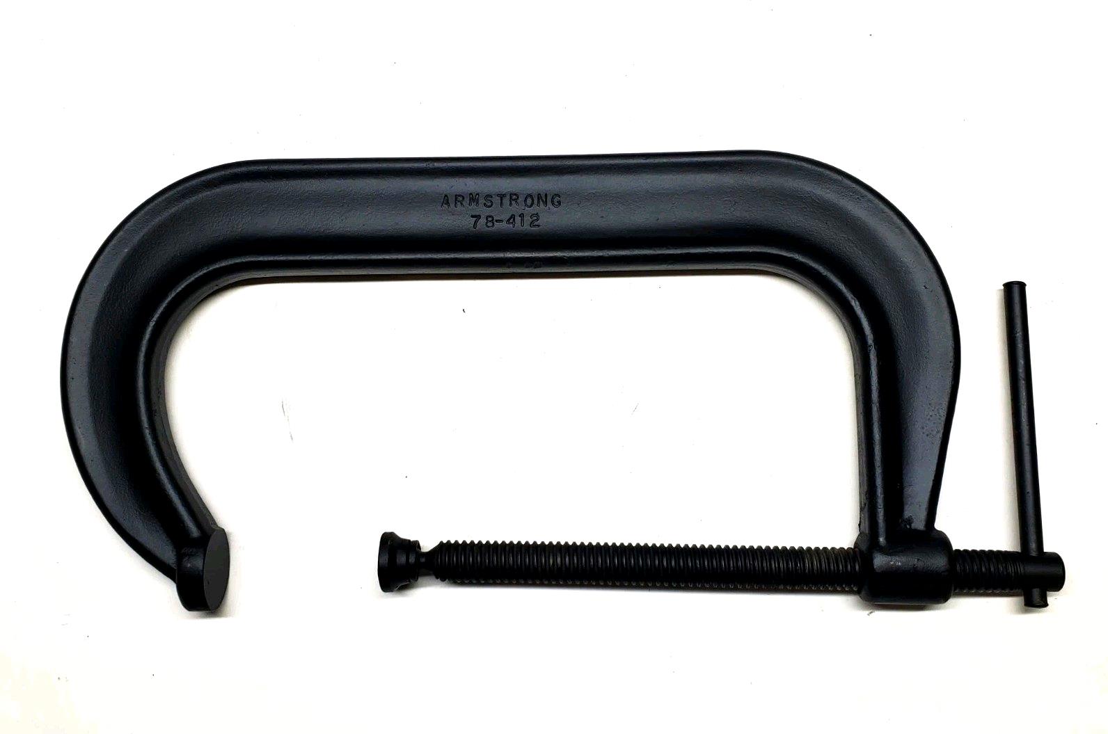 Armstrong Extra Thick 12 in. C-Clamp Deep Throat Drop Forged 78-412 Ma ...